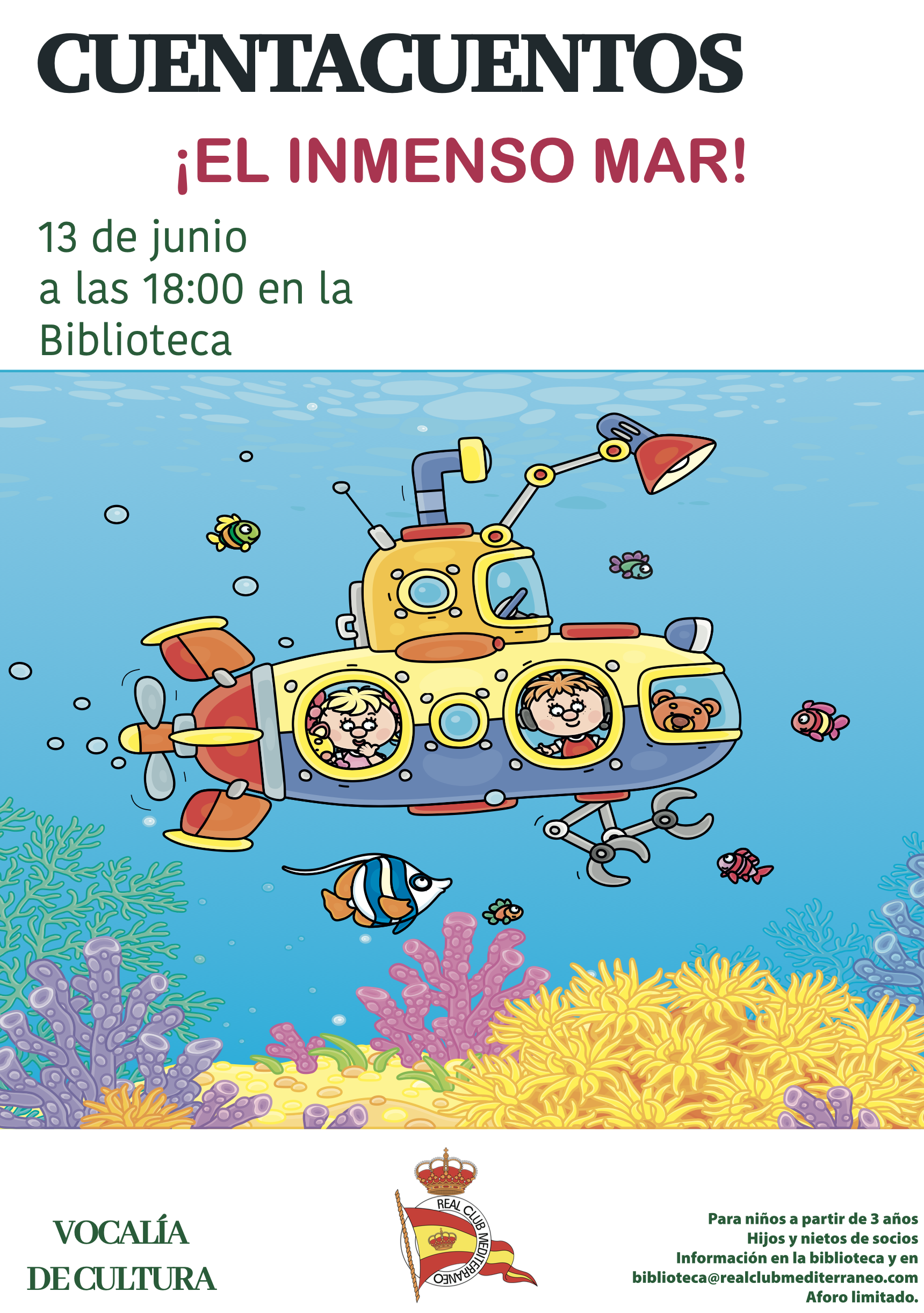 Cuentacuentos de junio: «¡El inmenso mar!» - Real Club Mediterráneo